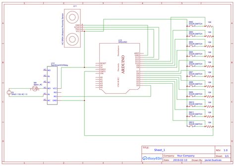 Arduino Wiring Door Trigger EasyEDA Open Source Hardware Lab