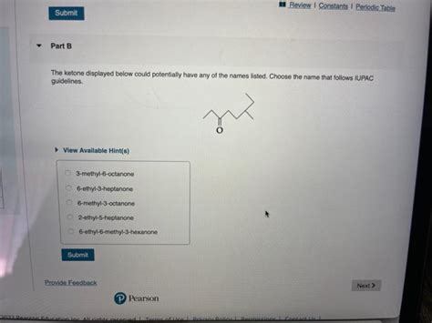 solved the ketone displayed below could potentially have any