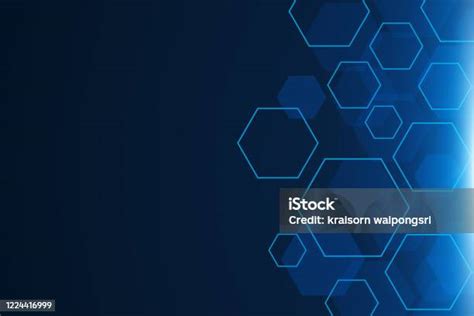 육각 형 세포의 집합 화학의 구조 추상 배경 디지털 미래 미니멀리즘 벡터 일러스트레이션 0명에 대한 스톡 벡터 아트 및 기타