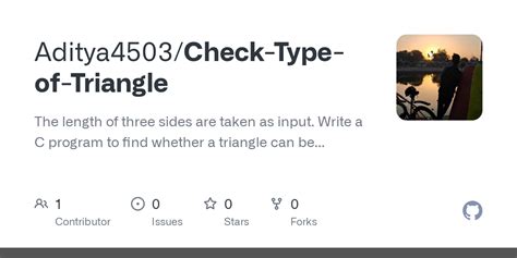 github aditya4503 check type of triangle the length of three sides