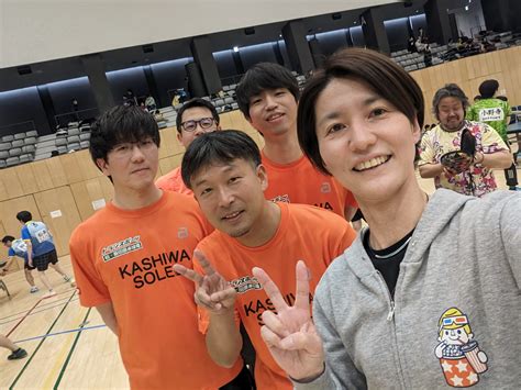 中田久美子 20243 柏ソレイユ 大人が増えてきて新年会も楽しかったのに‥ 転勤で離れる人もいて、寂しい時期になりました🌸今日は流山でラストマッチ🏓 応援いけて楽しそうに試合してて