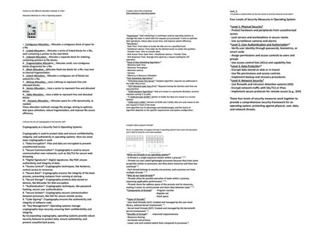 Os Sem Operating System Important Questionspdf Operating Systems Computer Software And