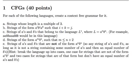 solved for each of the following languages create a