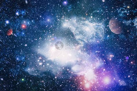 未来抽象空间背景夜空中有恒星和云本图像由美国航天插画图片下载 正版图片402364682 摄图网