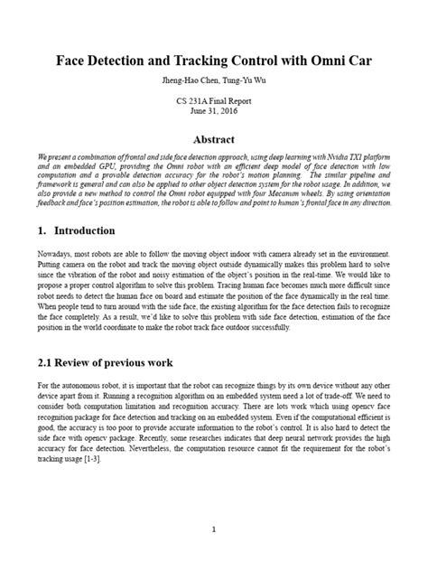 Final Report Cs 231 A Pdf Computing Computer Science