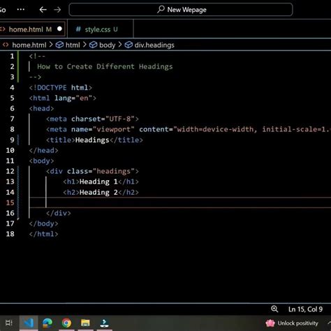 How To Master Beginner Heading Using Html And Css In 6 Simple Steps Shorts Youtube