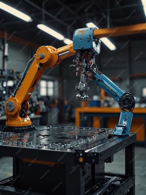 Advanced Robotics In Manufacturing Processes Premium Ai Generated Image