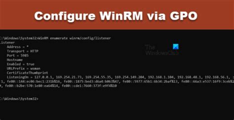 How To Configure Winrm Via Gpo On Windows Computers