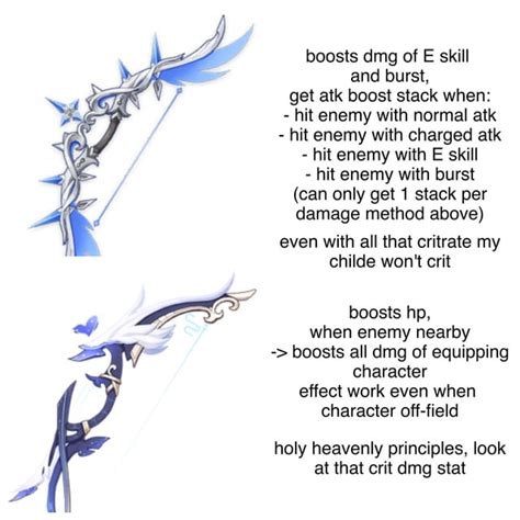 Genshin Oversimplified Weapons Part 5 Bows Rgenshinimpact