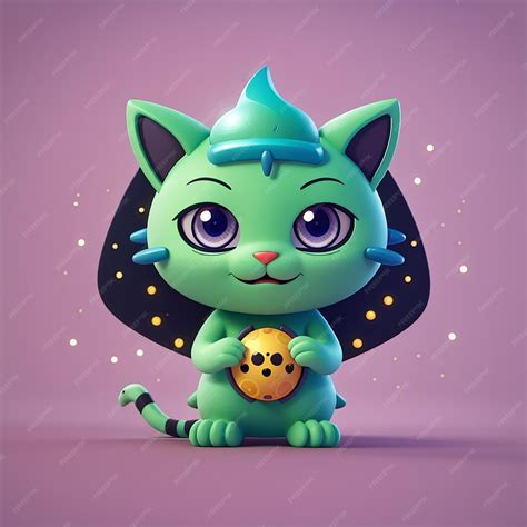 Premium Photo Cute Alien With Cute Cat Alien Cartoon Vector Icon