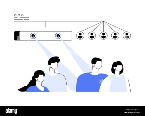 People Counter System Abstract Concept Vector Illustration Stock Vector