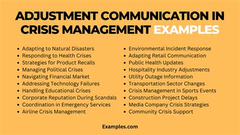 19 Adjustment Communication In Crisis Management Examples