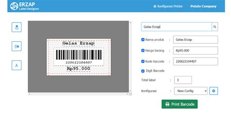 Tutorial Cetak Barcode Produk Dengan Erzap Label Designer Erzap Sistem Erp Terintegrasi