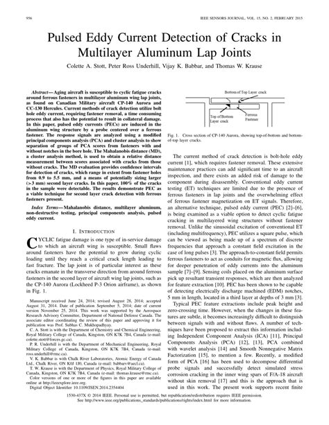Pdf Pulsed Eddy Current Detection Of Cracks In Multilayer Aluminum
