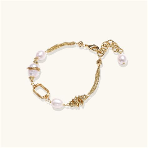 Golden Hour Pearl Bracelet Gold Plated Jewelry