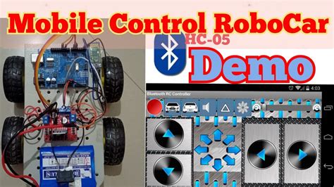 Mobile Control Robocar Arduino Bt Sensor Hc 05 Remote Control