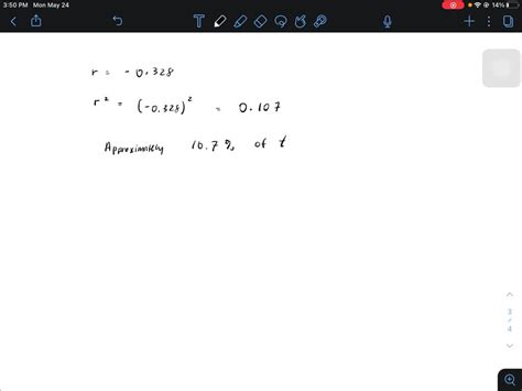 SOLVED Use The Value Of The Correlation Coefficient R To Calculate Numerade
