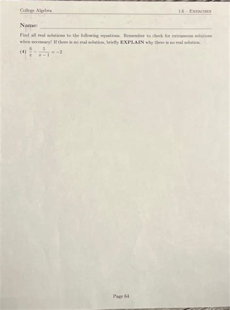 Solved Find All Real Solutions To The Following