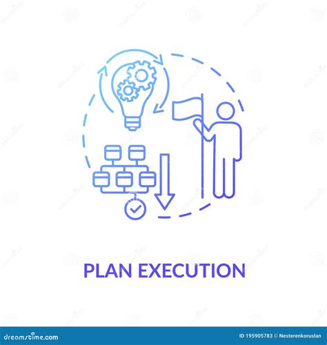 Plan Execution Concept Icon Stock Vector Illustration Of Financial