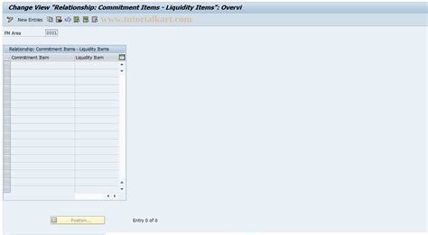 FLQTRFIPOS SAP Tcode Liquidity Items For Commitment Item