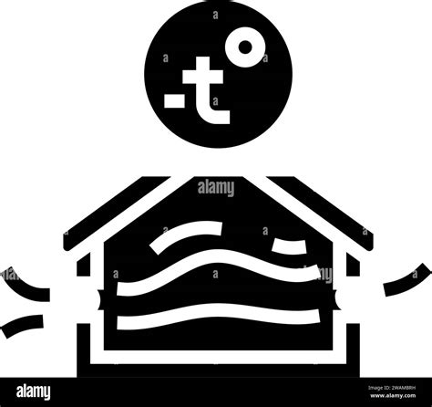 Passive Cooling Green Building Glyph Icon Vector Illustration Stock
