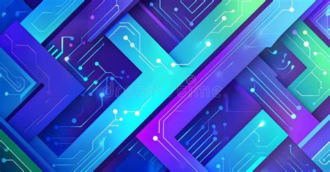 Interlocking Geometric Shapes That Morph Into Circuits Symbolizing Ai Logic And Algorithms