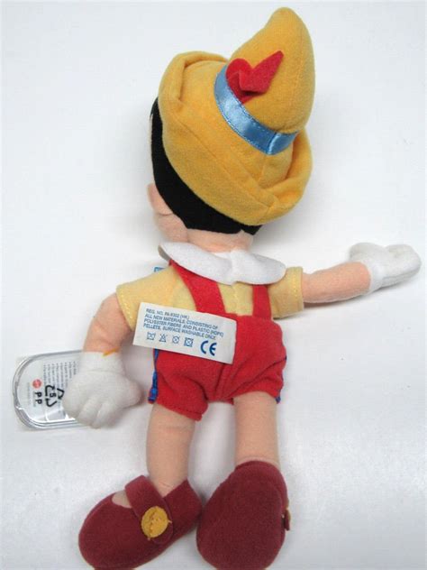 Vintage Walt Disney Cartoon ~ Pinocchio Jiminy Cricket Star Bean Plush