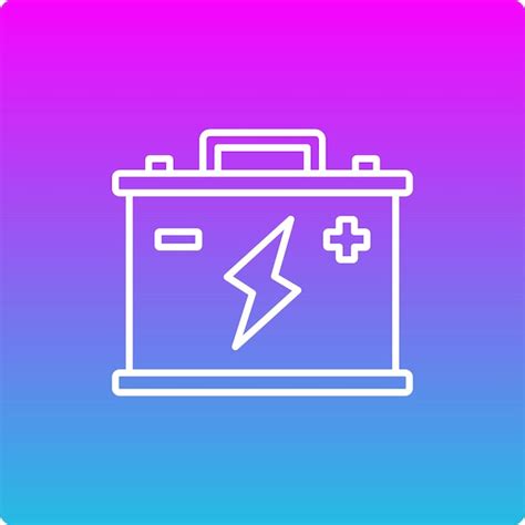 자동차 배터리 아이콘 프리미엄 벡터