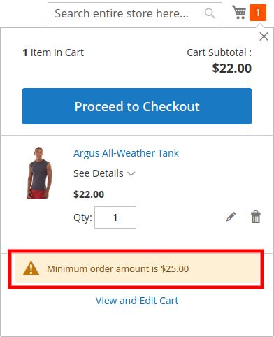 Display Minimum Order Amount Message On Minicart In Magento Devhooks