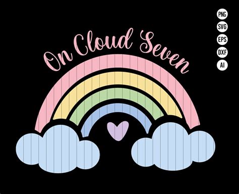 On Cloud Seven Svg 7th Birthday Svg 7th Birthday Png Svg Hello