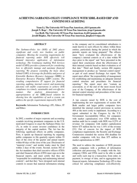 Li Et Al 2007 Xbrl Auditing Pdf