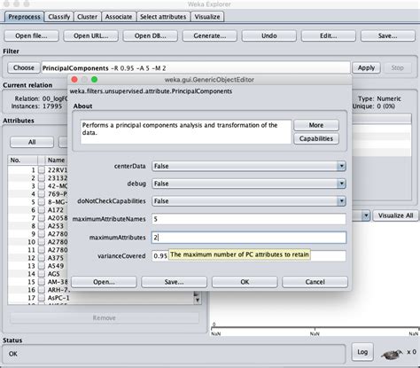 Principal Component Analysis In Weka Machine Learning In Drug Discovery