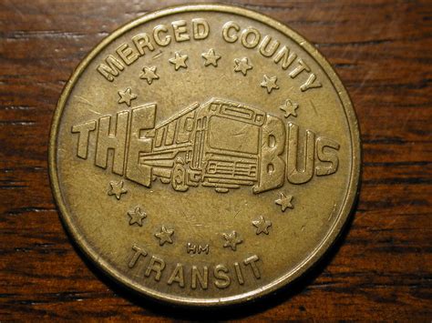 Merced County Transit 1 00 Bus Token Nice For Sale Buy Now Online