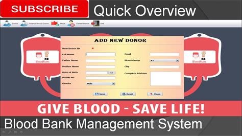 Blood Bank Management System Java Project Londonklo