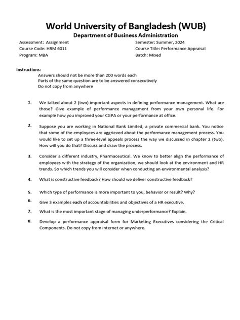 Assignment Questions Pdf