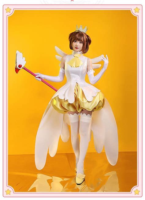 Cardcaptor Sakura Yellow And White Cute Cosplay Costume Cute Cosplay