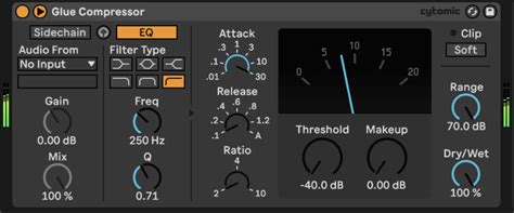 Can A Glue Compressor On The Master Set Like This Help Glue The Mix Together R Ableton