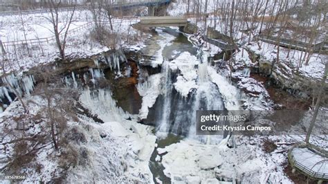 Brandywine Falls In Winter Cuyahoga Valley National Park Ohio High Res