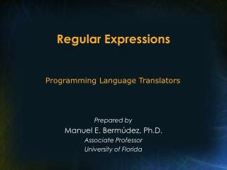 PPT Regular Expressions PowerPoint Presentation Free Download ID