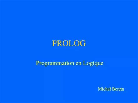 Ppt Prolog Powerpoint Presentation Free Download Id 4597016