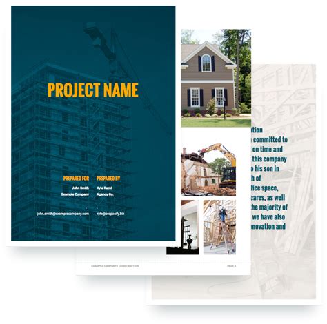 Construction Proposal Template Proposify Free Trial