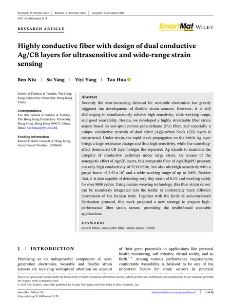 Pdf Highly Conductive Fiber With Design Of Dual Conductive Agcb