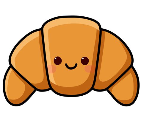 Illustration Of Cute Croissant 66638314 Png