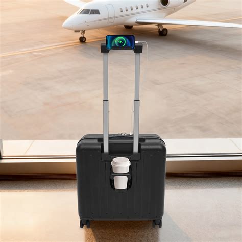 Toppijoy 18inch Carry On Luggage Hard Shell Suitcases With Laptop