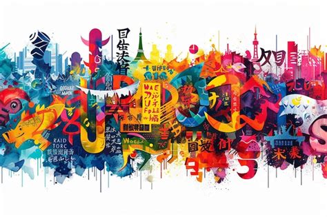 An Abstract Representation Of The Diverse Languages And Dialects Spoken Across The Americas