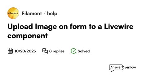 Upload Image On Form To A Livewire Component Filament
