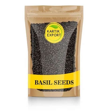 Kartik Export Whole Basil Seeds Sabja Packaging Type Standup Pouch At ₹ 320kg In Neemuch