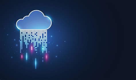Cloud Computing Concept Design Digital Data Transform Download And Upload Cloud Technology