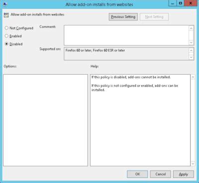 Tutorial GPO Disable Installation Of Mozilla Firefox Extensions