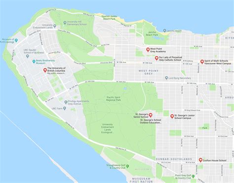 Ubc大学校园内房地产及周边中小学